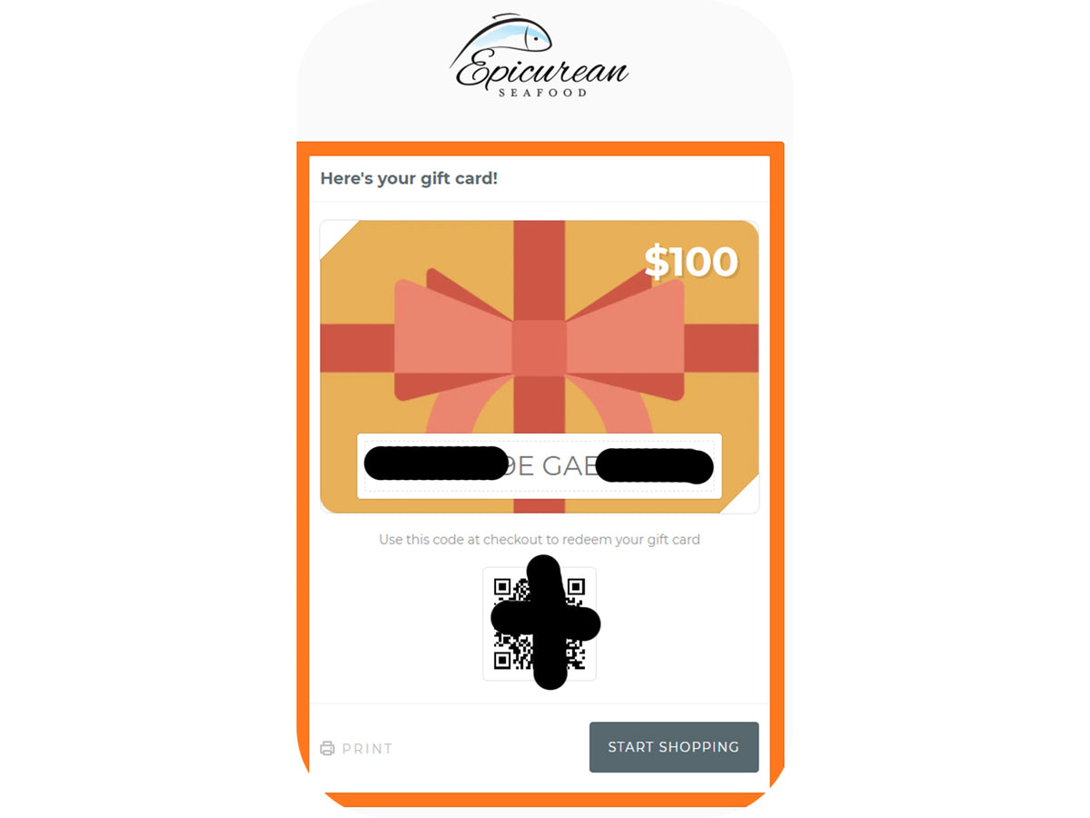 Electronic Gift Cards – Epicurean Seafood